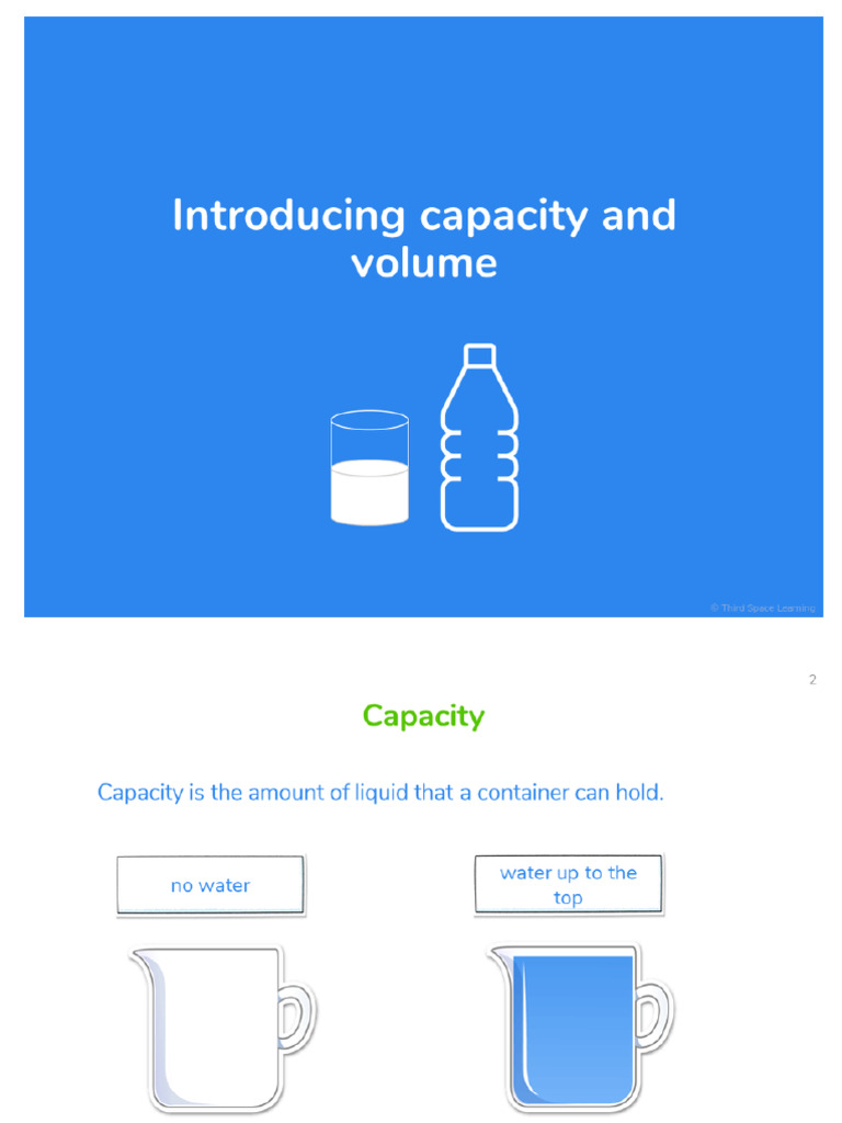 Introducing Capacity and Volume | PDF