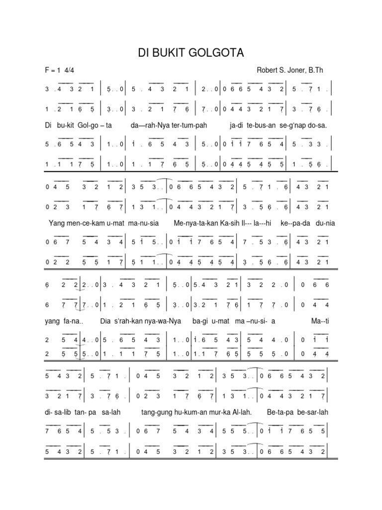 Lirik Lagu Di Bukit Golgota | PDF