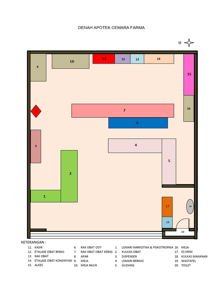 Denah Apotek Cemara Farma | PDF