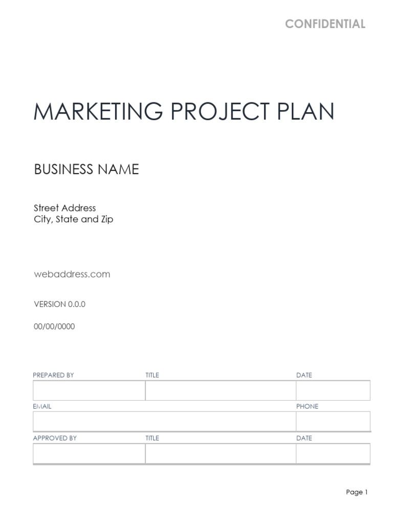 Ic Marketing Project Plan Template For Startup Business 10866 Pdf 2989