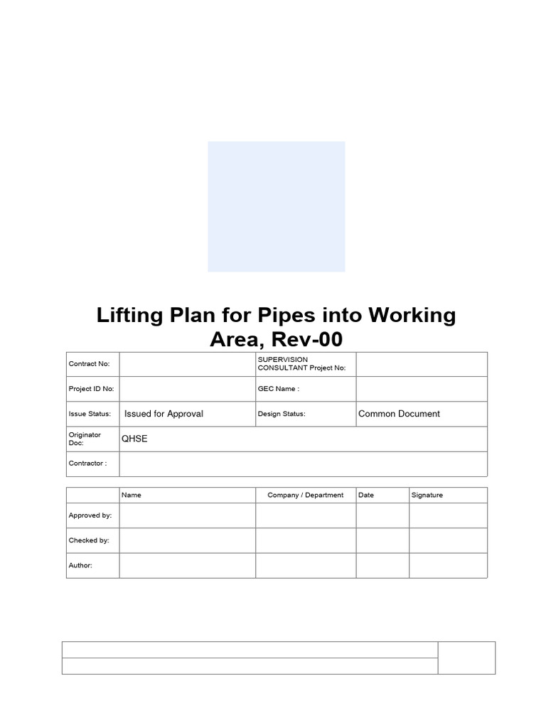 Pipe Lifting Plan and Crane Details | PDF | Crane (Machine)