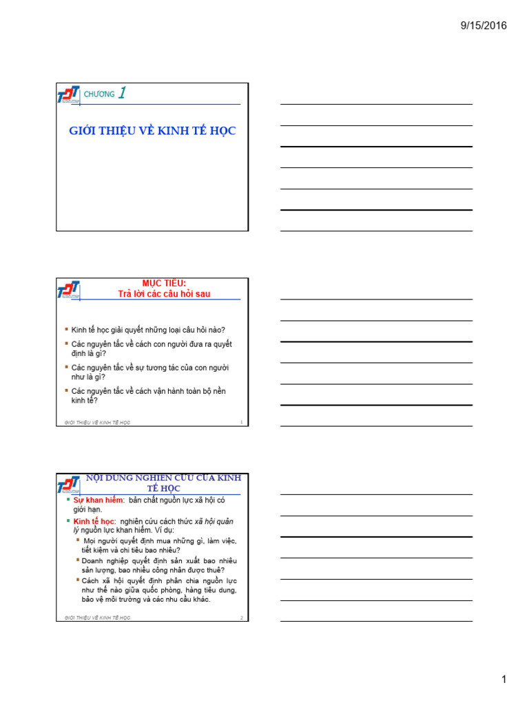 Chuong 1 - Gioi Thieu Kinh Te Hoc Moi | PDF