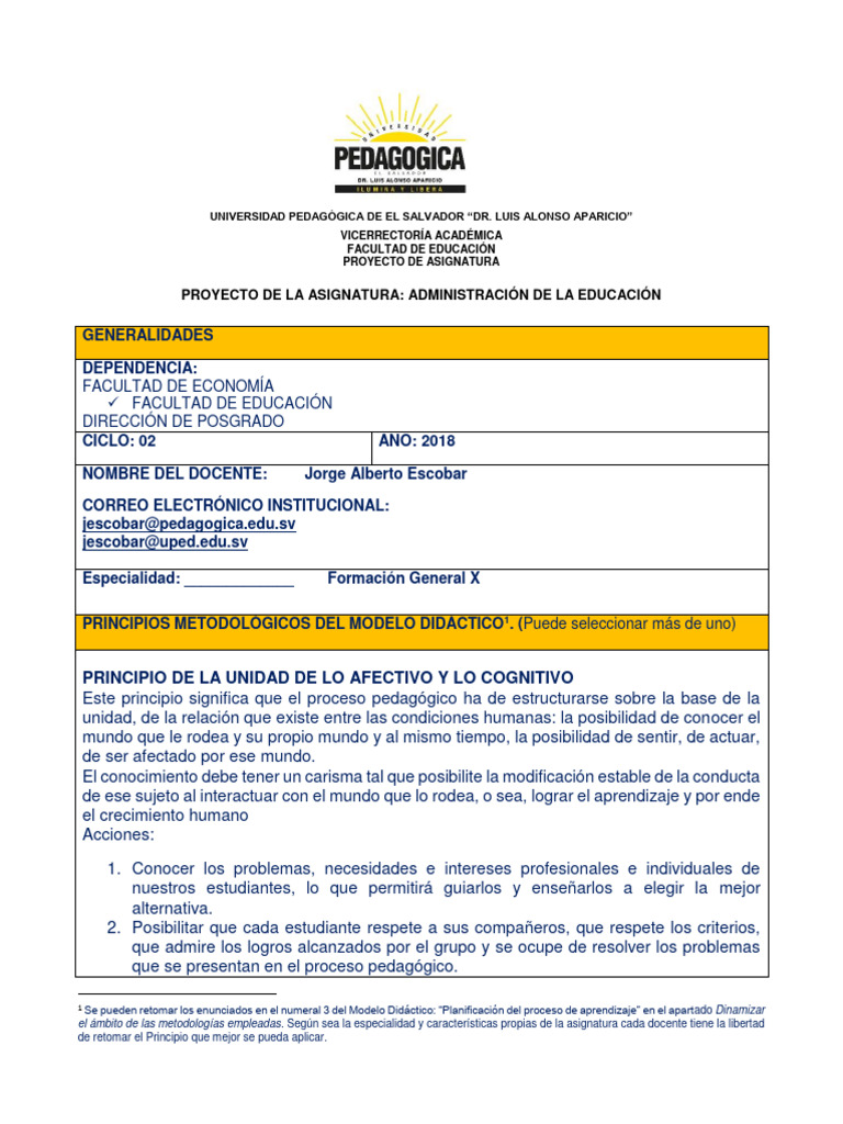 Uped | PDF | Aprendizaje | Plan de estudios