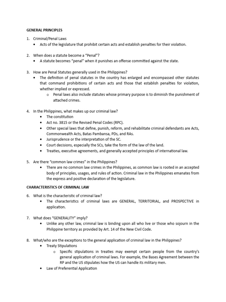 General Principles | PDF