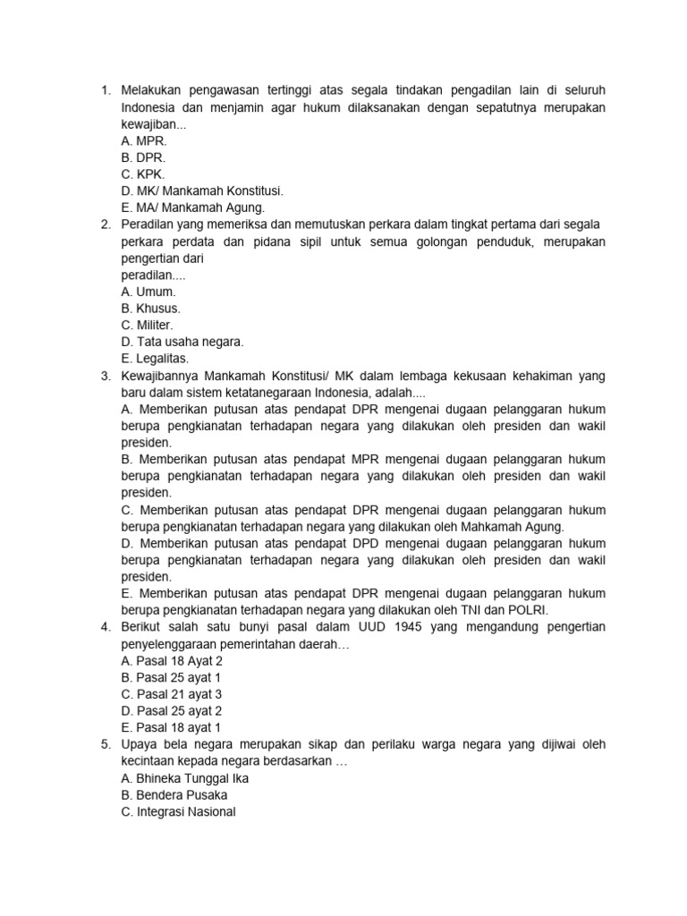 Soal Psaj PPKN 2023 | PDF | Ilmu Sosial