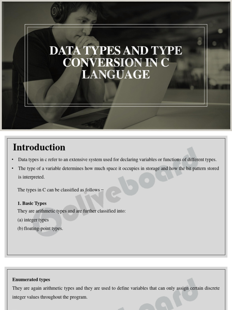 Data Types and Type Conversions.13103 | PDF | Data Type | C (Programming Language)