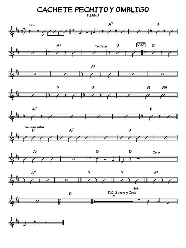 Cachete Pechito y Ombligo Piano | PDF