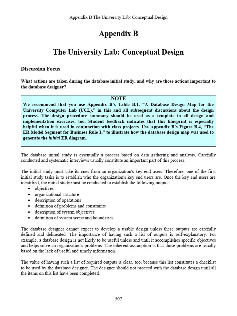 IM Appendix B UCL Conceptual Design Ed12 | PDF | Conceptual Model | Databases