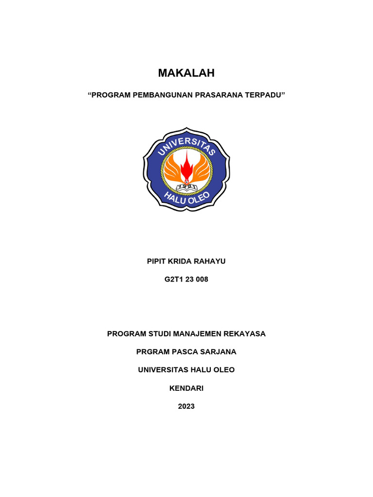 Manfaat Pembangunan Prasarana Terpadu | PDF | Ilmu Sosial