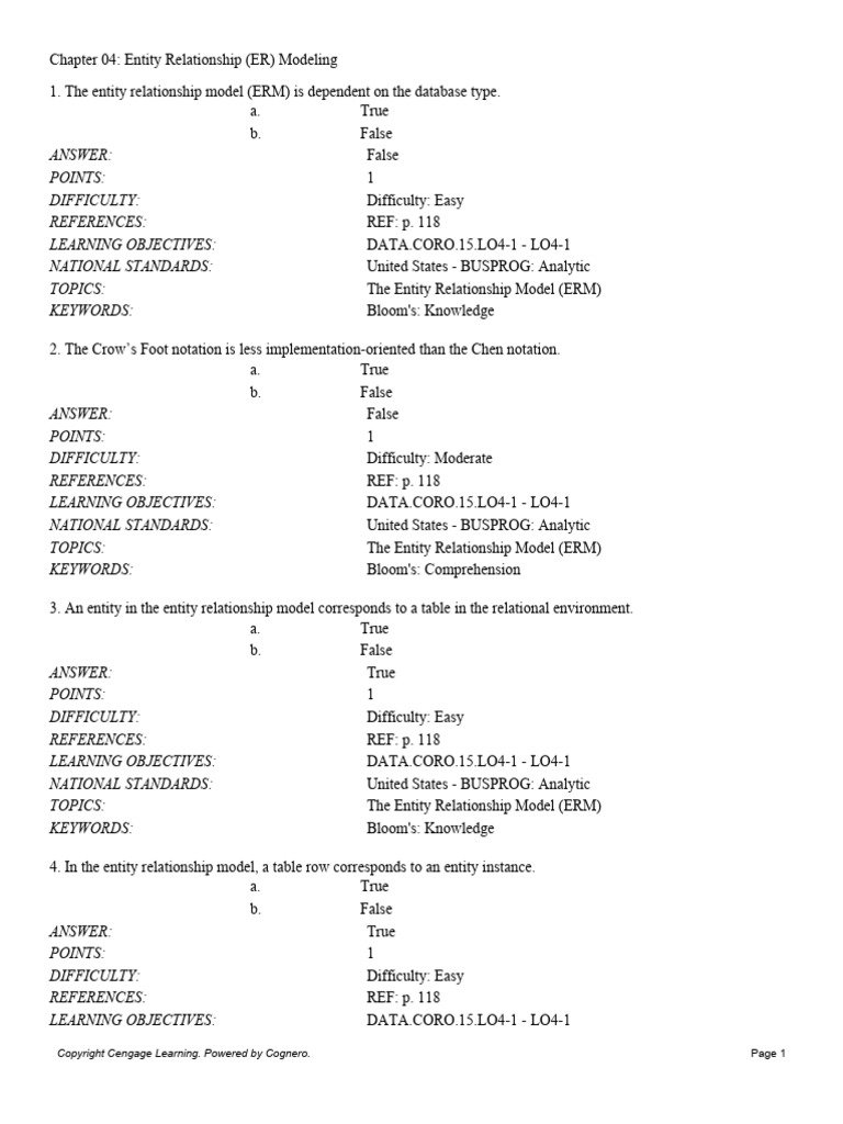 Chapter 04 Entity Relationship ER Modeling | PDF | Databases | Computer Data