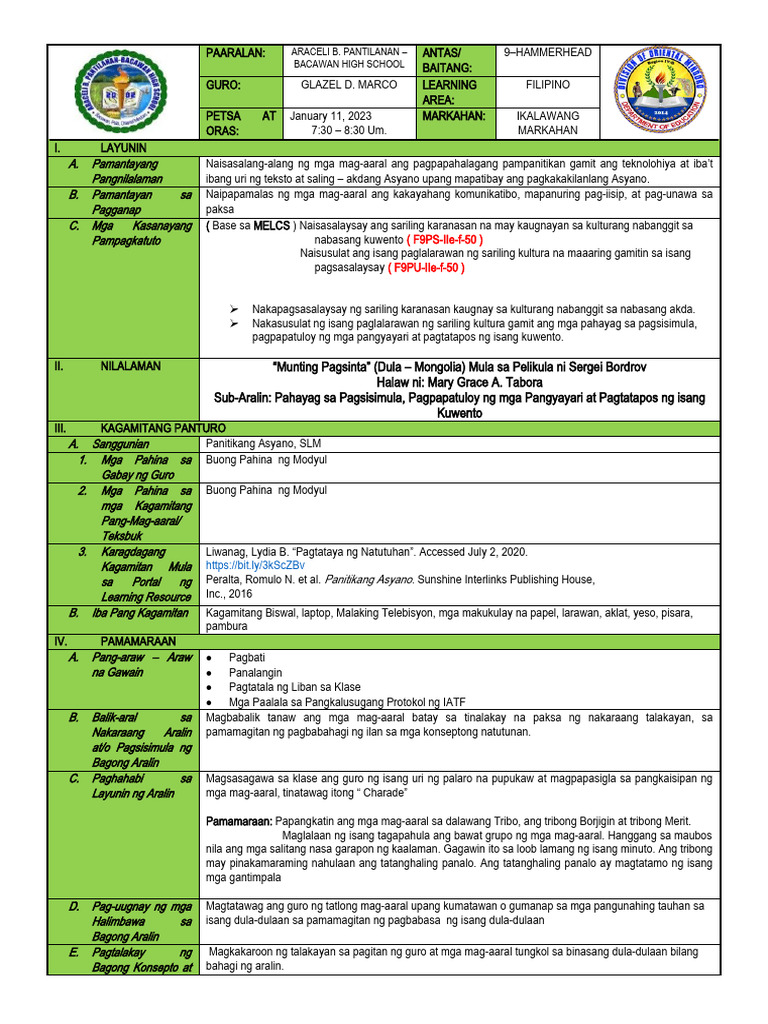 LP FIL - 9 Q2 - M6a | PDF