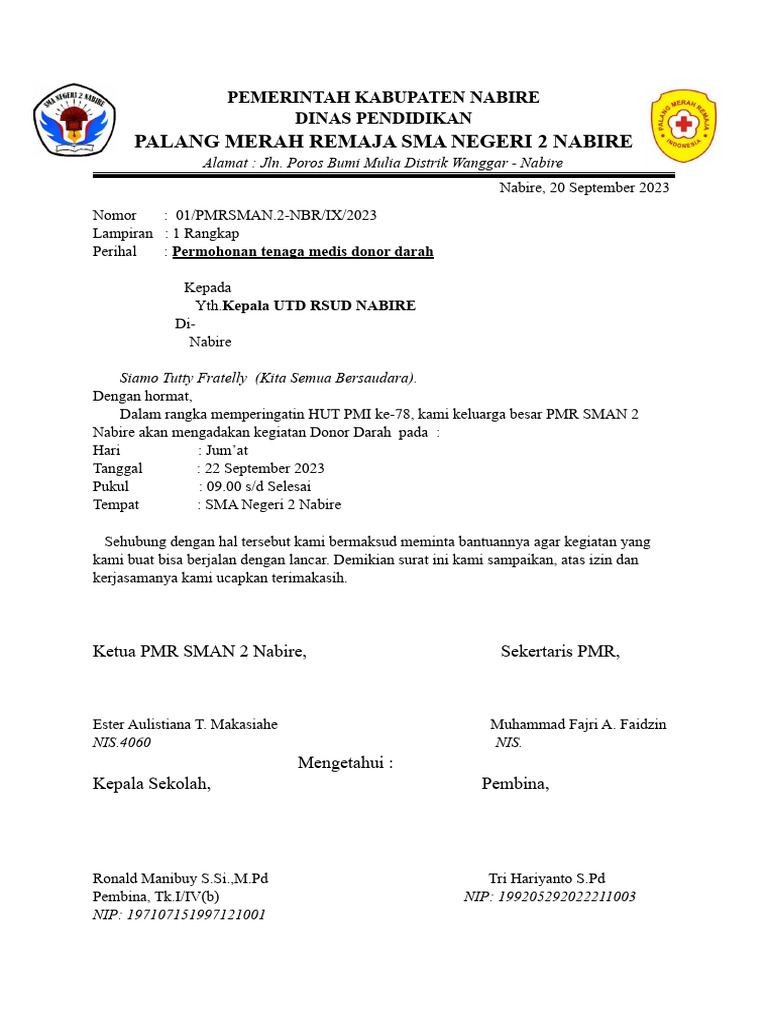 Surat Donor Darah Pmi Pdf