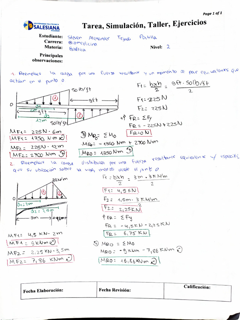 Steven Tejada-T7-G3-Distribución de Fuerzas | PDF