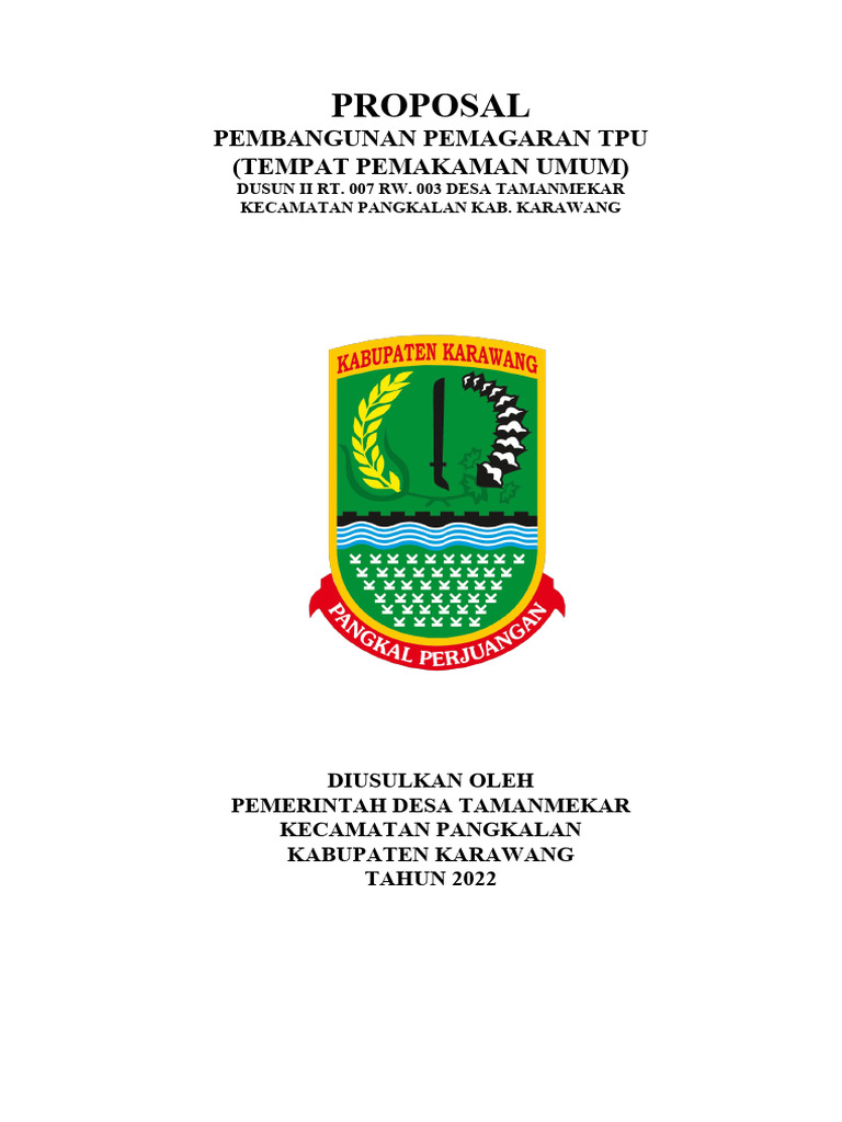 Proposal TPU SIPD Tamanmekae | PDF | Perjalanan | Griya & Taman