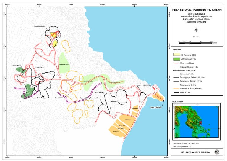 Peta Situasi OB Removal BDH-TGS Antam TPK 2023 | PDF