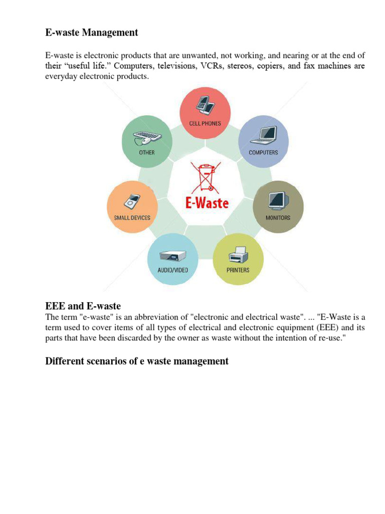 Week 13 E-Waste Management | PDF | Electronic Waste | Waste