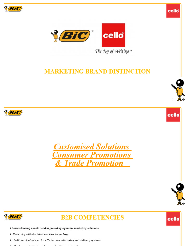 Bic Cello - Cutomised Solutions | PDF
