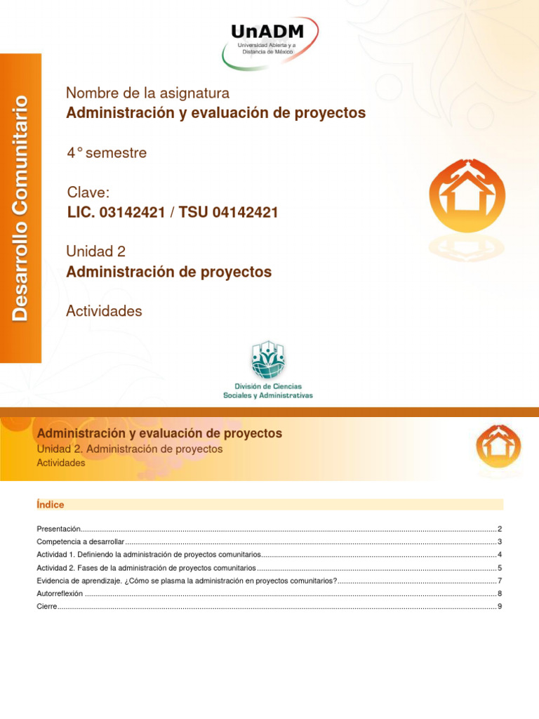 CAEP U2 Actividades | PDF | Evaluación | Gestión de proyectos