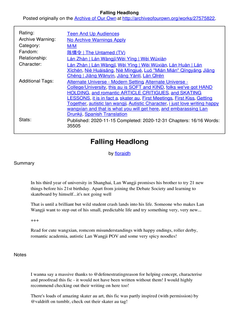 Falling Headlong | PDF | Language Arts & Discipline | Foreign Language ...