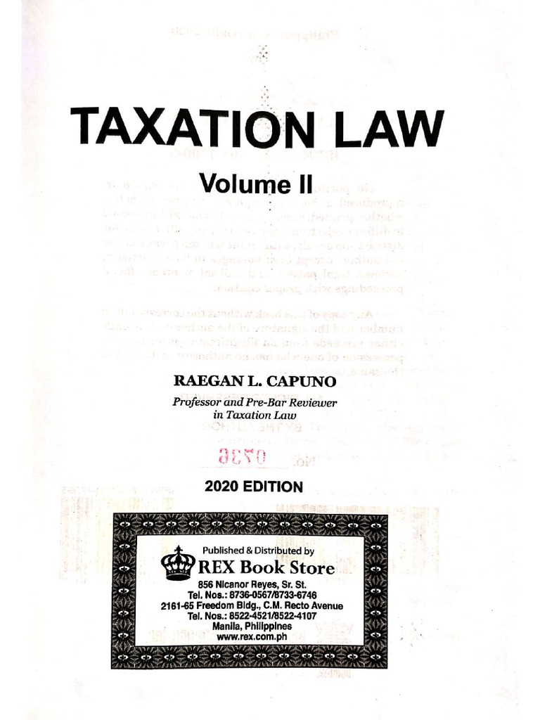 Chapter 1 2 Taxation II by Capuno 2020 | PDF