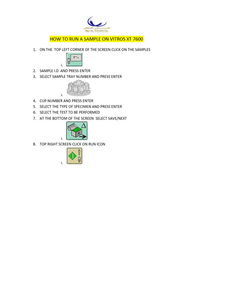 How To Run A Sample On Vitros XT 7600 | PDF | Games & Activities