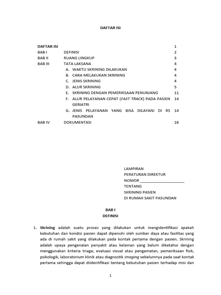 Panduan Skrining | PDF