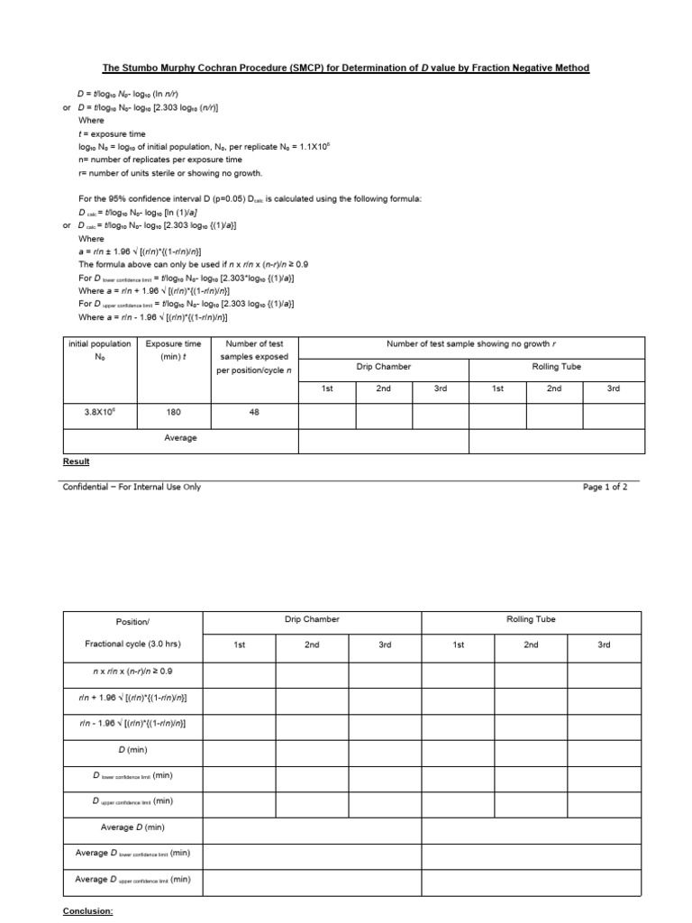 Stumbo Murphy Cochran Procedure | PDF