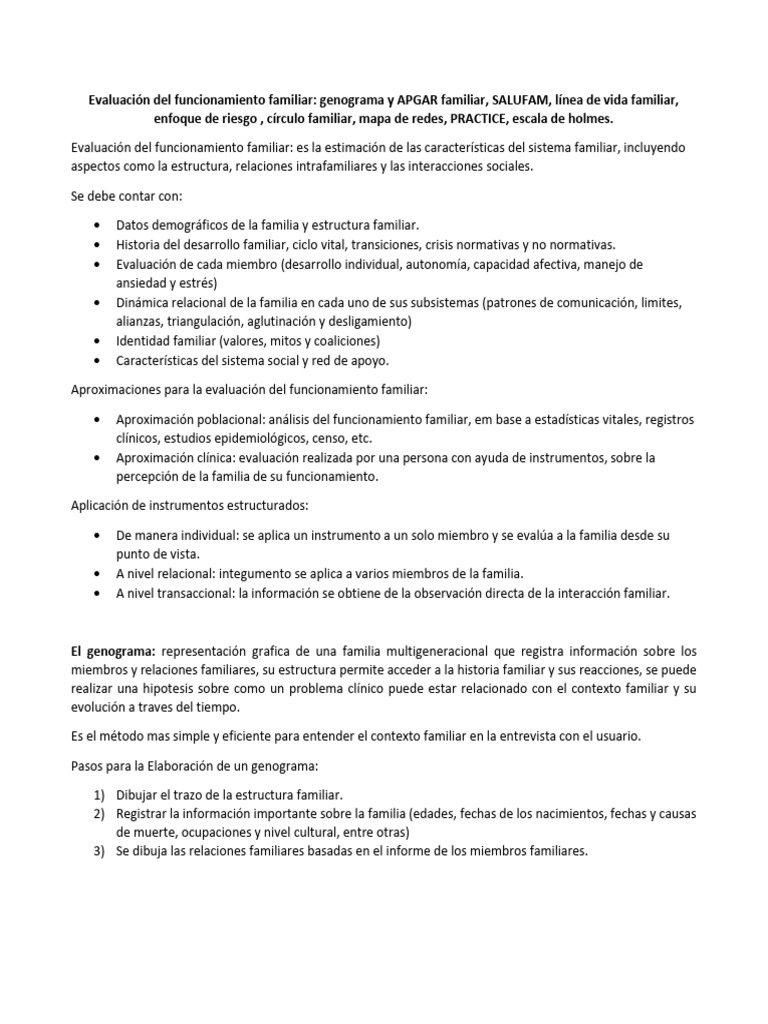 Evaluacion Del Funcionamiento Familiar | PDF | Salud y bienestar