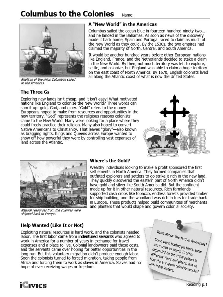 Colonization: Gold, God, Glory | PDF | North America