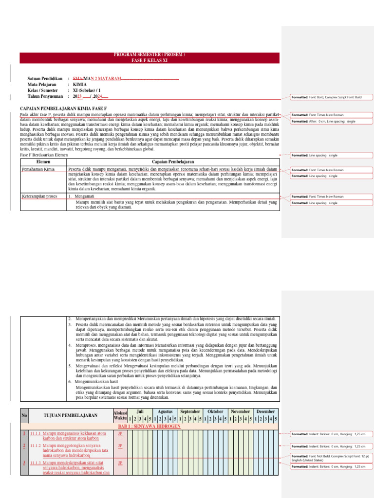 Prosem Kurmer - Kimia 11 | PDF