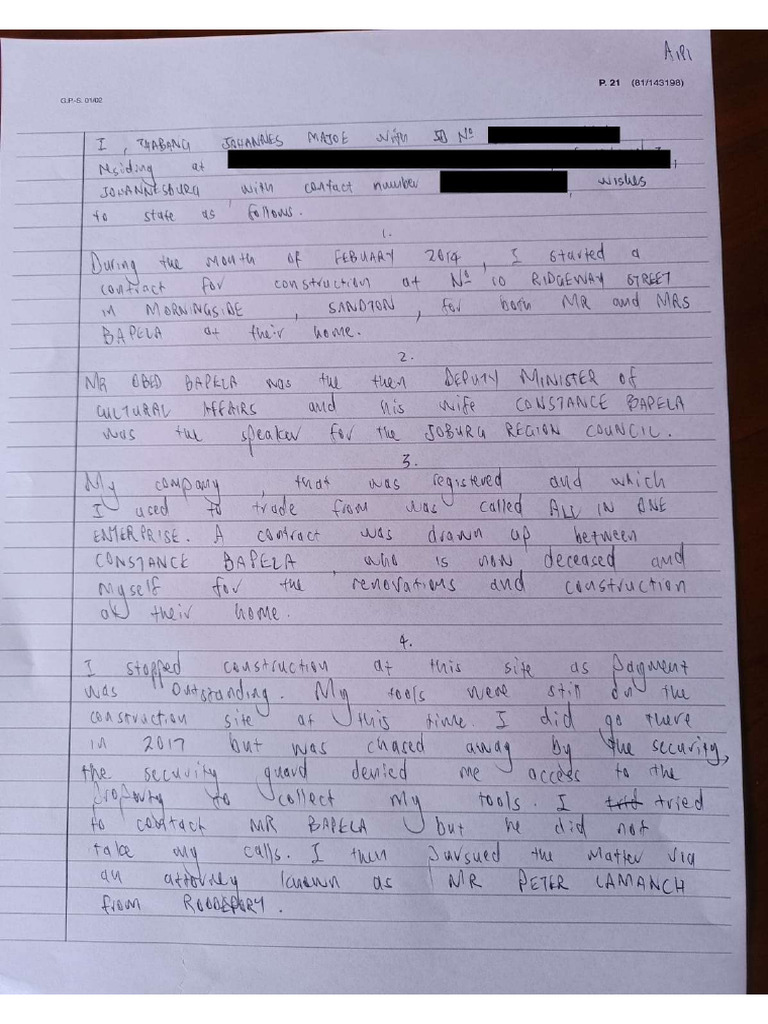 Bapela Affidavit | PDF