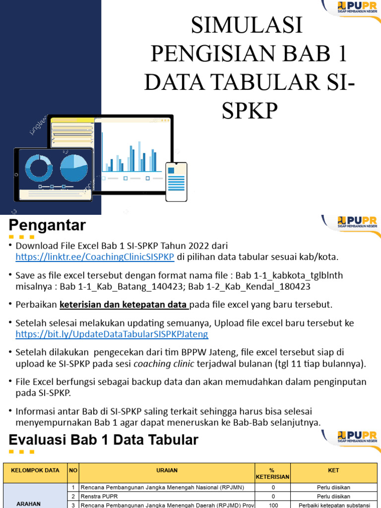 Panduan Pengisian Data SI-SPKP | PDF | Teknologi & Rekayasa