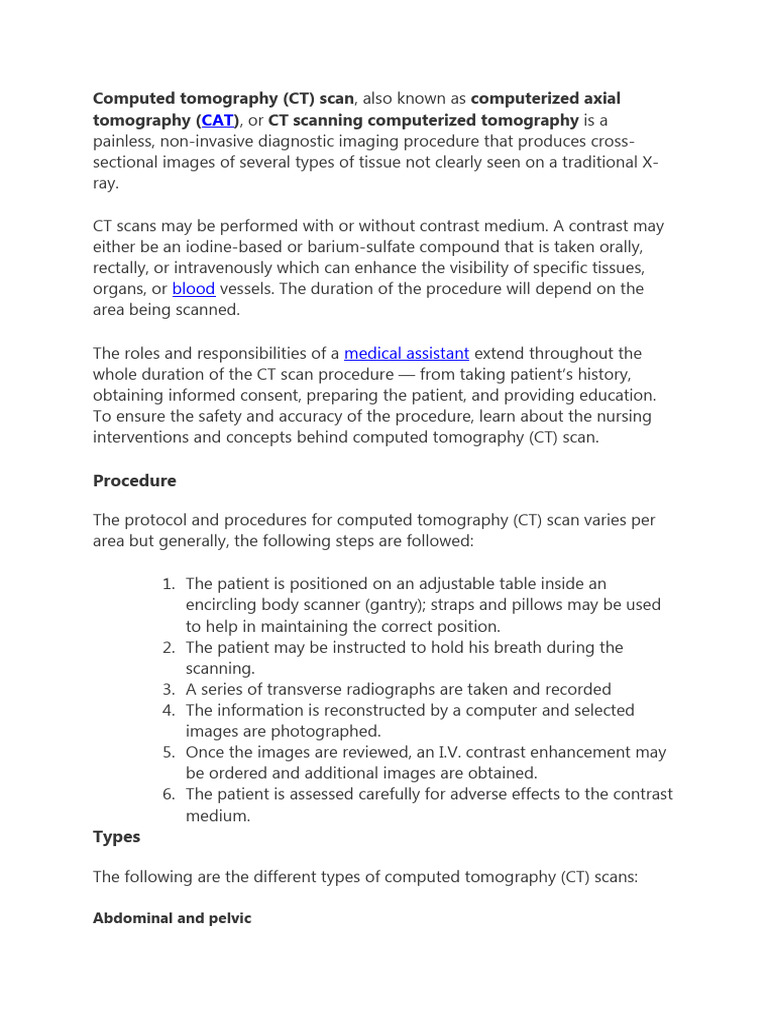 CT - Patient Prep | PDF