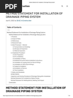 METHOD OF STATEMENT For HDPE Pipe Installation | PDF | Pipe (Fluid Conveyance) | Welding