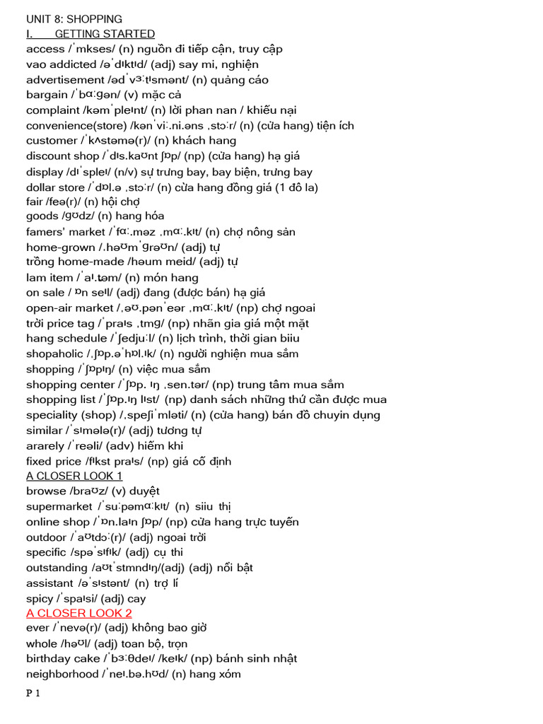 Unit 89 | PDF