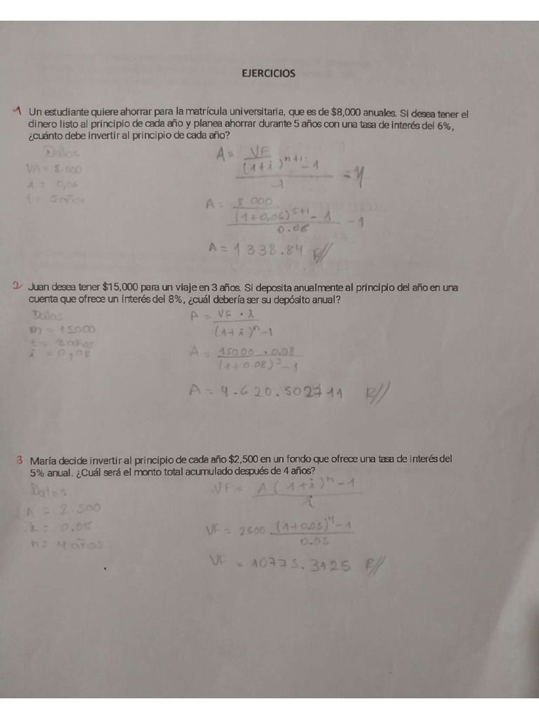 Matemáticas Financieras Ejercicios y Tablas de Amortización ...