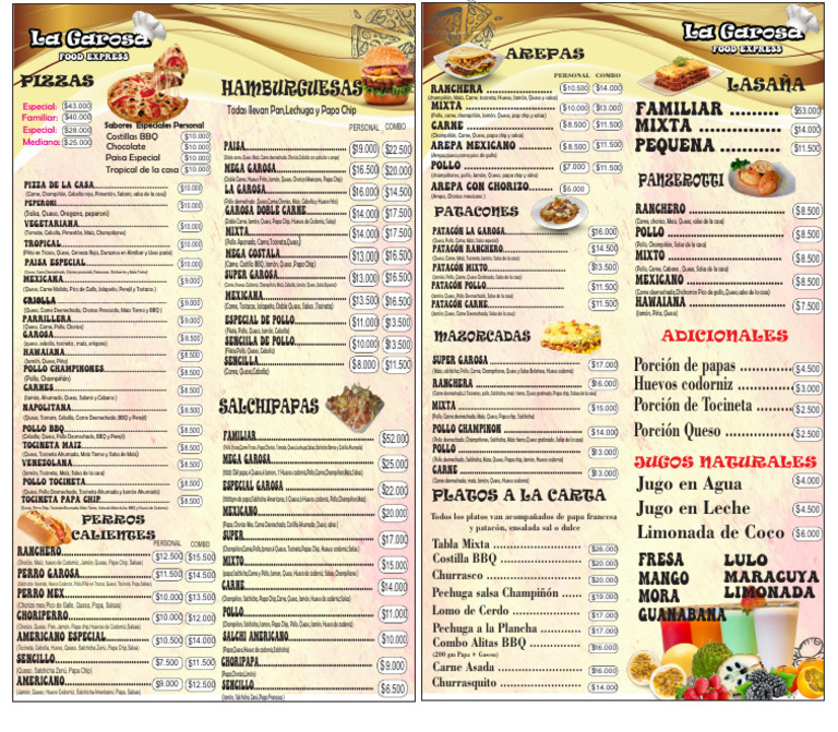 Carta Garosa | PDF | Ingredientes de comida | Cocina occidental