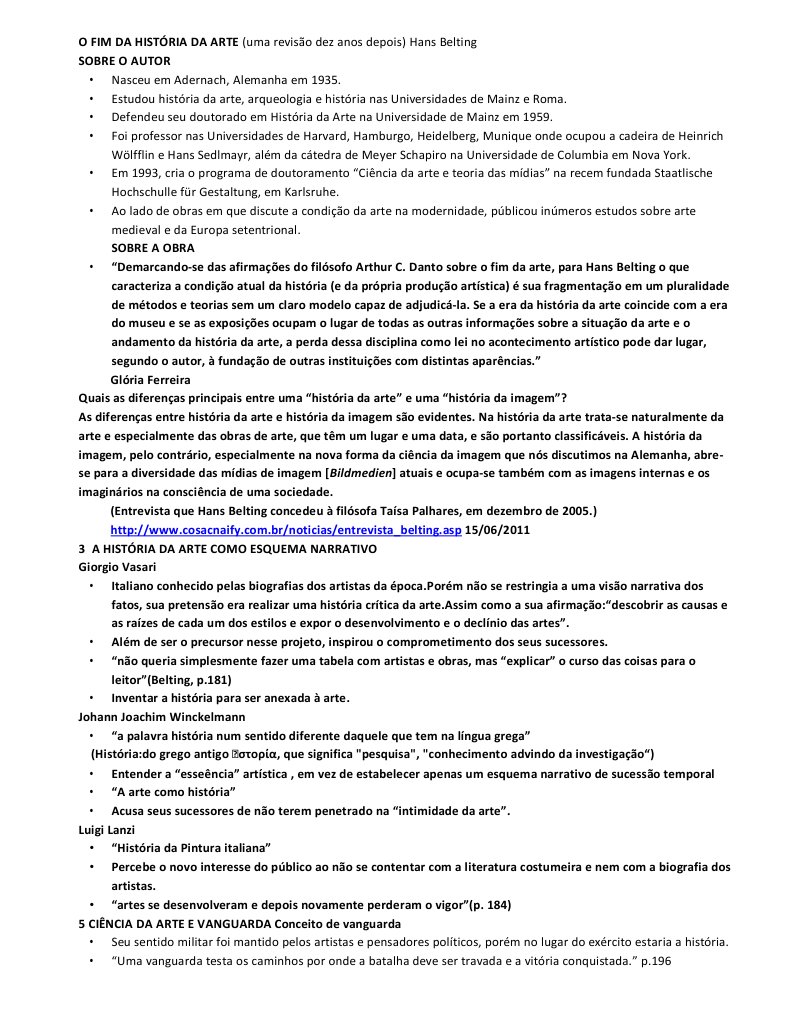 Hans Belting O FIM DA HISTÓRIA DA ARTE | PDF