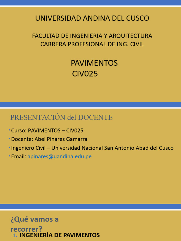 Sesion 1 - Ingenieria de Pavimentos | PDF | Diseño | Evaluación