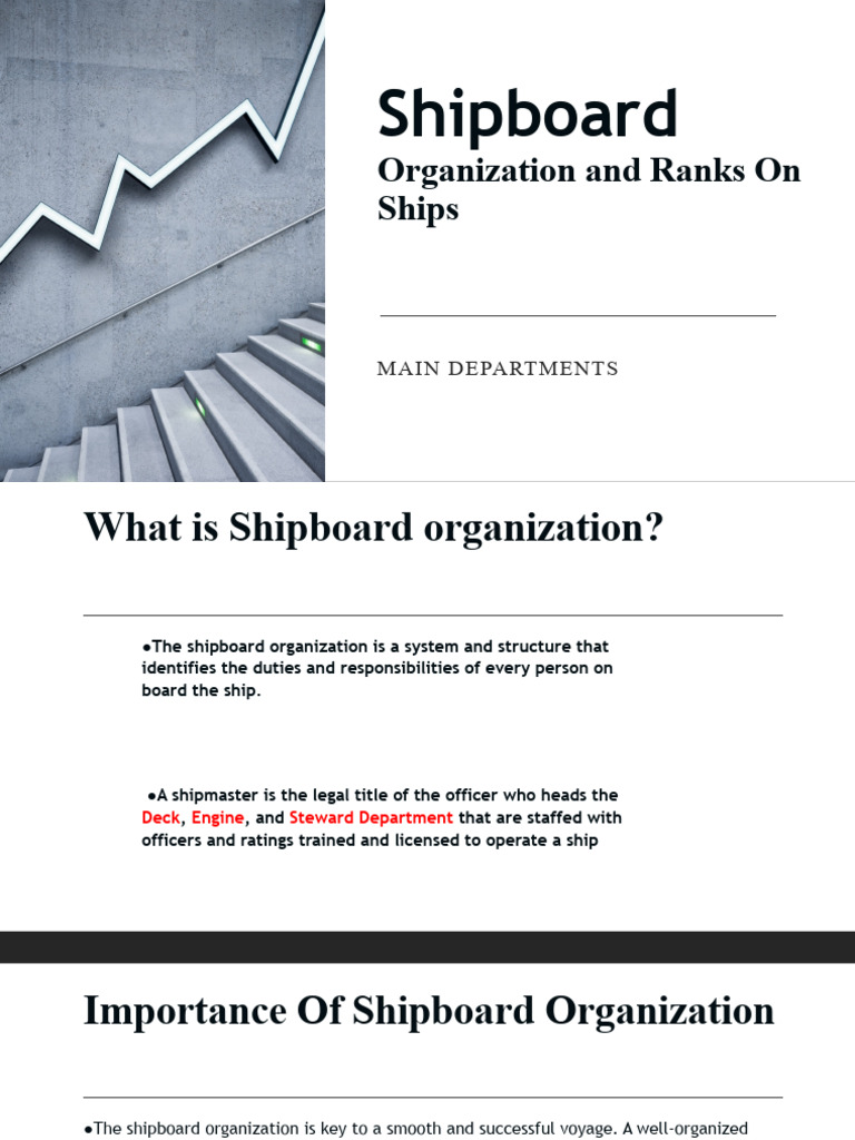 Shipboard Organization and Ranks On Ships | PDF