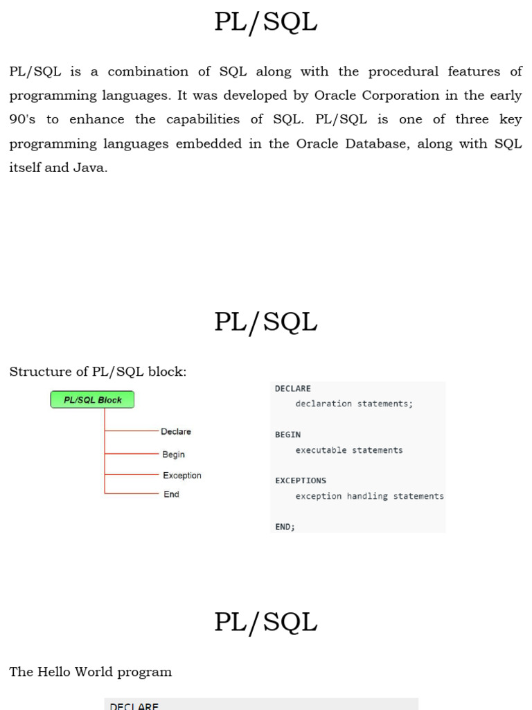 PL SQL | PDF