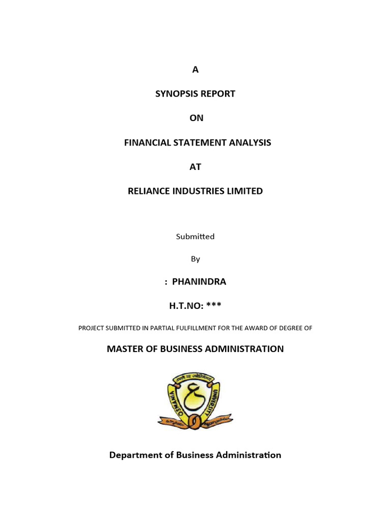 Financial Analysis of Reliance Industries | PDF | Financial Statement ...