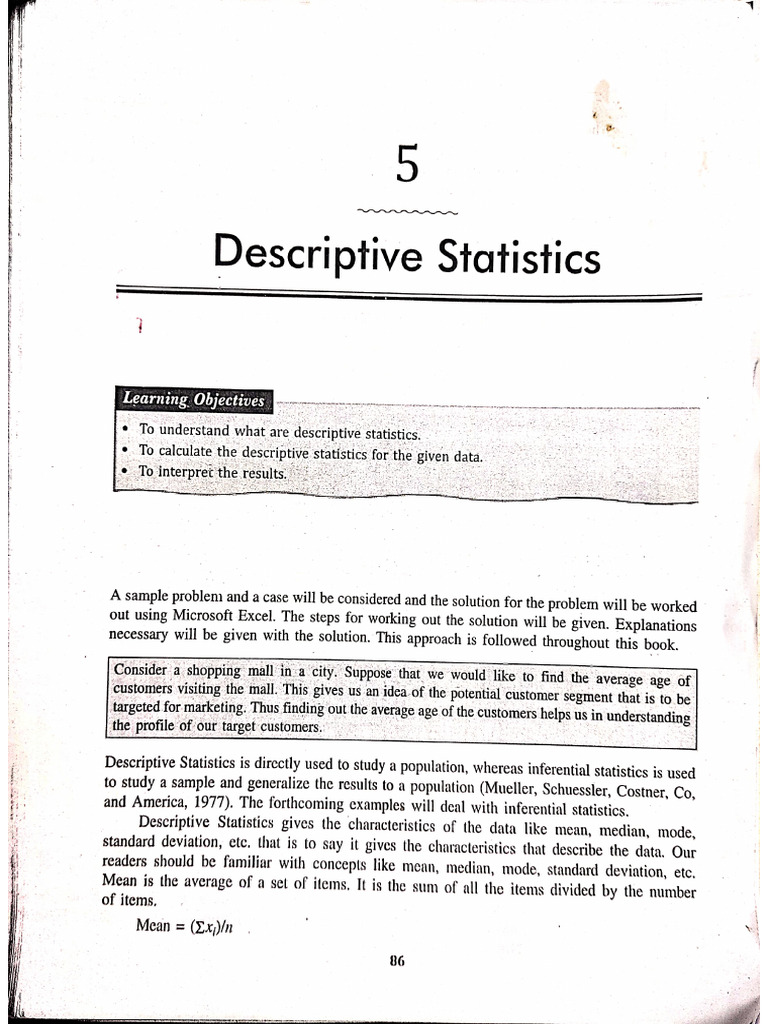 Descriptive Statistics | PDF