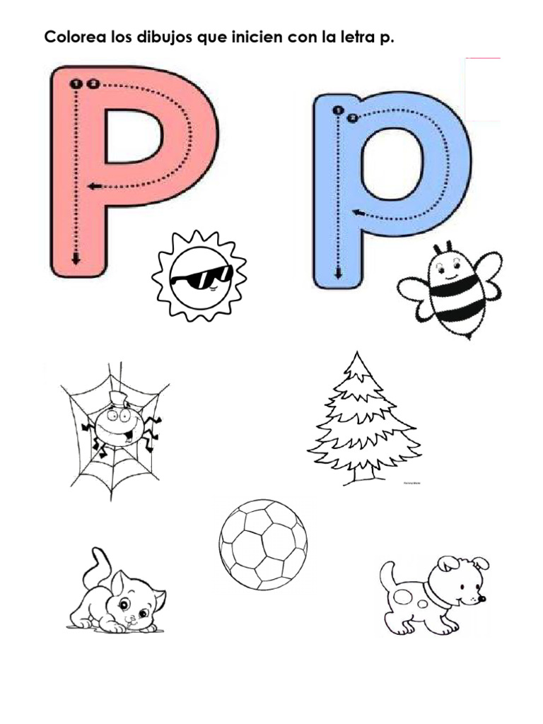 Actividades Letra P | PDF