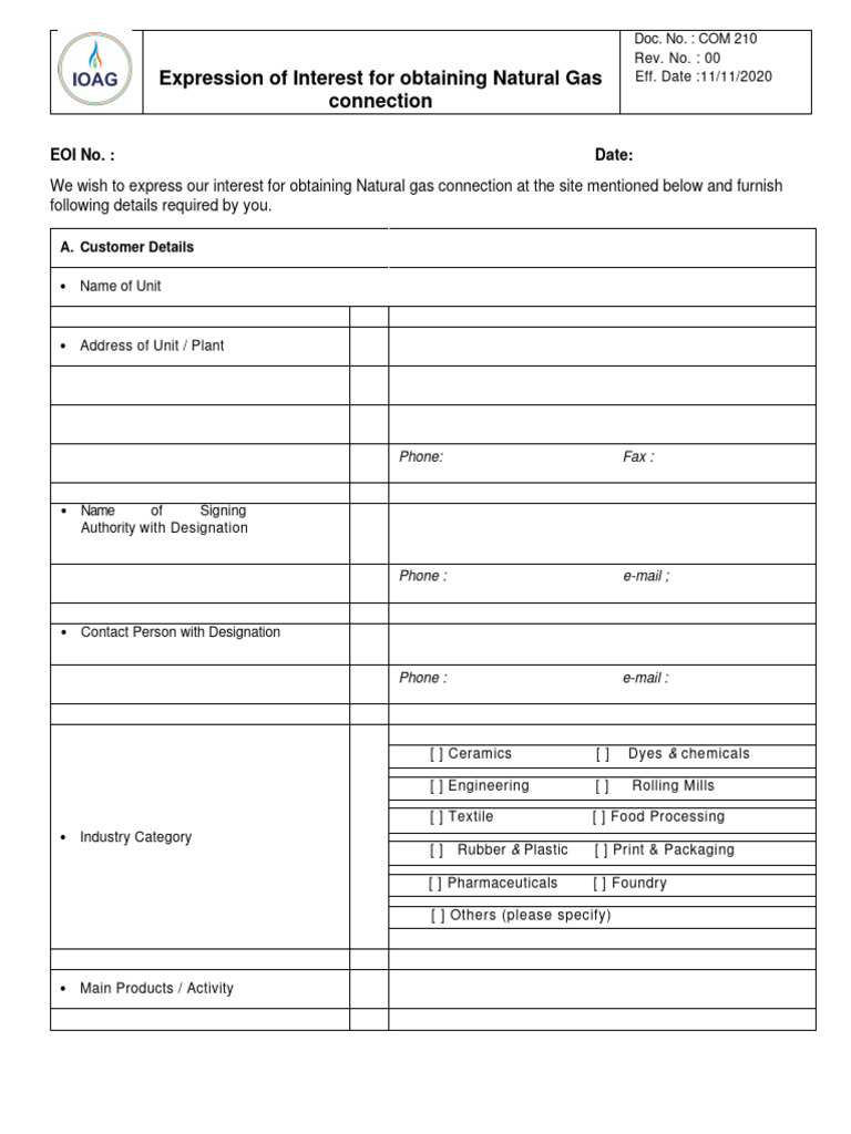IOAG - EOI Form | PDF