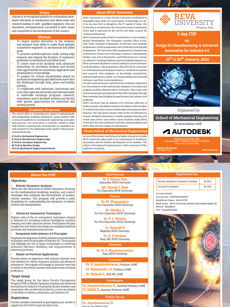 FDP Brochure | PDF | Engineering | Robotics