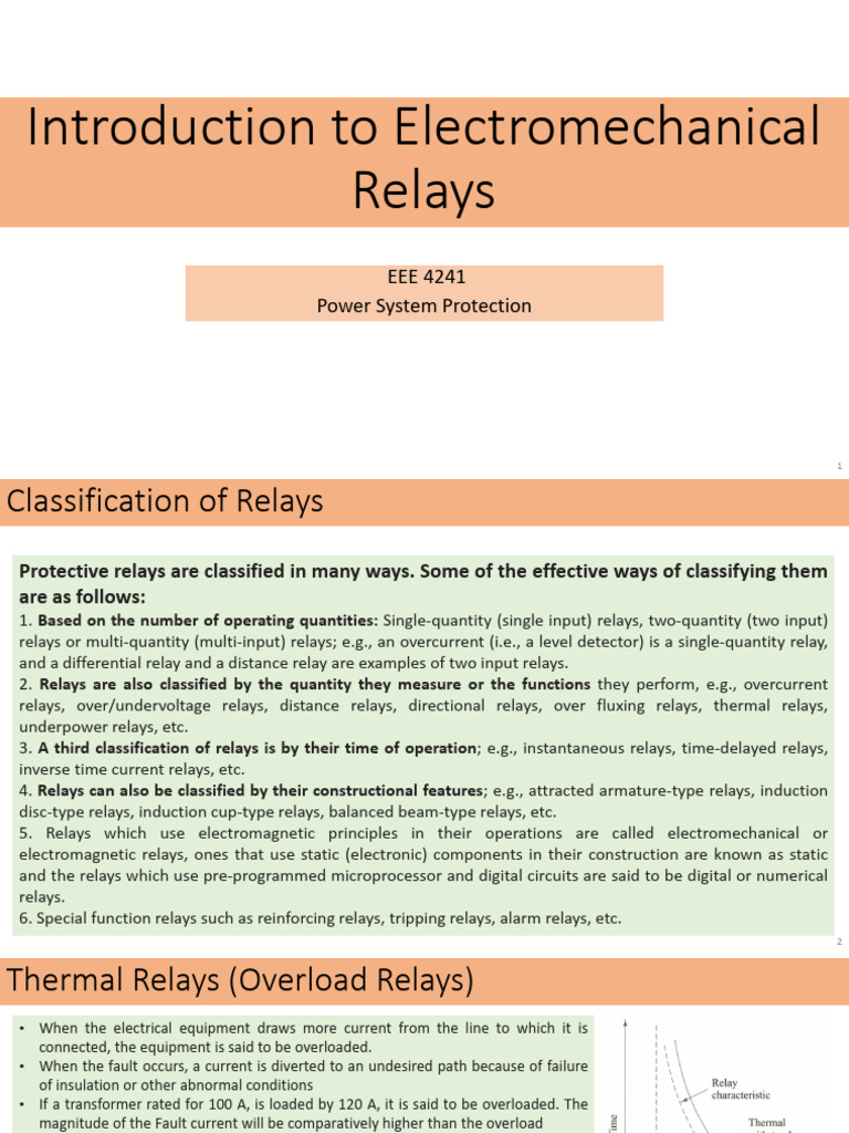 2 BasicsIntroduction To Electromechanical Relays | PDF | Relay ...