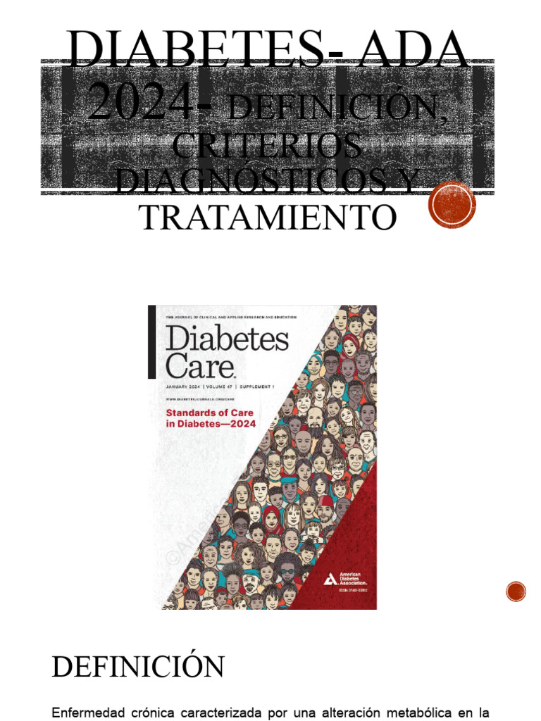 Diabetes - Ada 2024 - Definición, Criterios Diagnósticos y | PDF ...