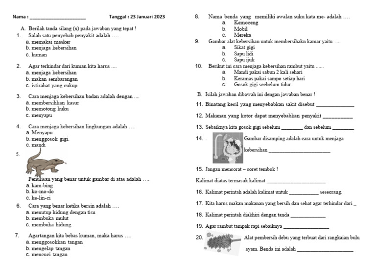 Latihan Asesmen Bindo Bab 5 | PDF