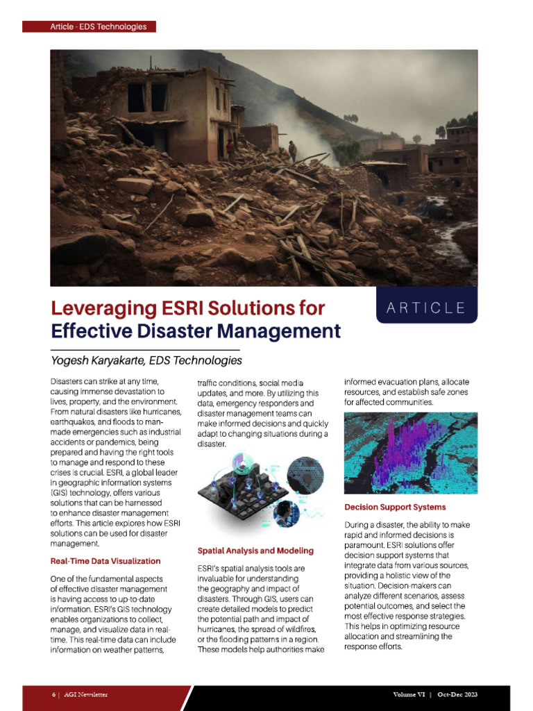 Esri Disaster Management Yogesh | PDF